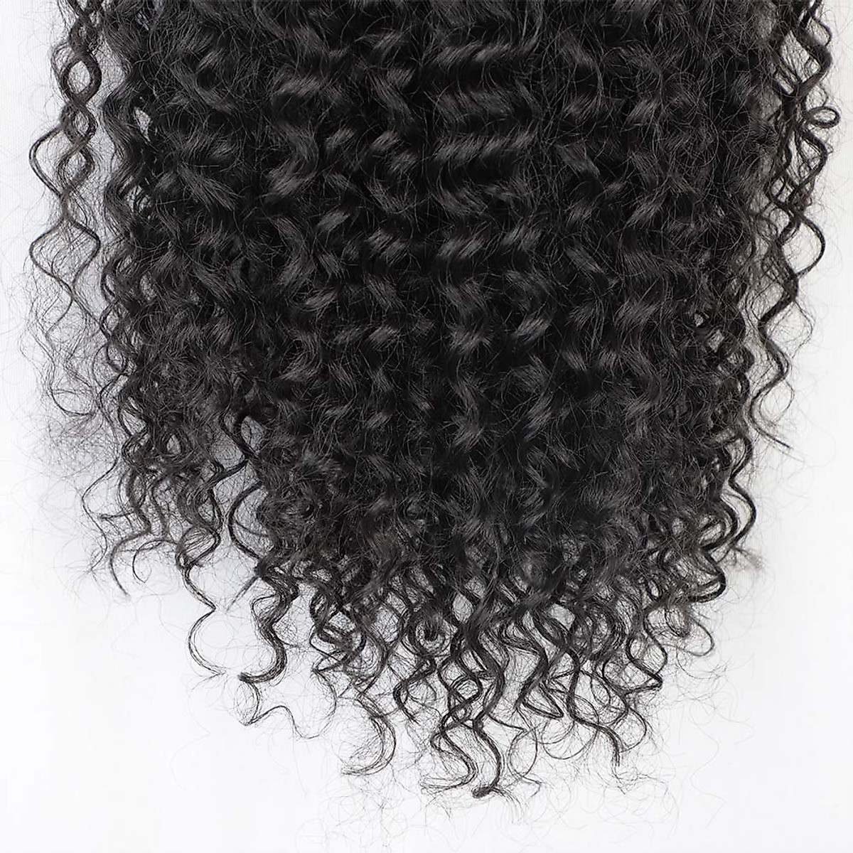 Vigorous Drawstring Curly Ponytail Extension for African Women Short Afro Kinky Ponytail Extension.(1B)