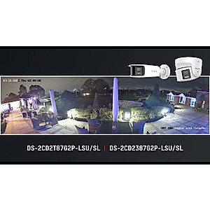 DS-2CD2T87G2P-LSU/SL 4mm IP Camera 8MP 4K Panoramic Bullet Camera 24/7 Colorful Fixed Turret Network Camera,Active Strobe Light,Audio Alarm,Smart Human/Vehicle,130dB WDR,H.265+,Weatherproof IP67
