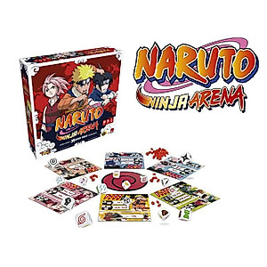 Japanime Games Naruto Ninja Arena Complete Set | from The Creator of 7 Wonders Duel | Epic Roll and Clash Ninja Action | 1-4 Players | Ages 10+ | 15-30 Min Play Time | Includes Bonus Characters