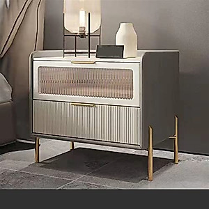 HIGOH Bedside Table Bedroom Cabinet Modern Minimalist Bedside Cabinet Bedside Cabinet Living Room Furniture