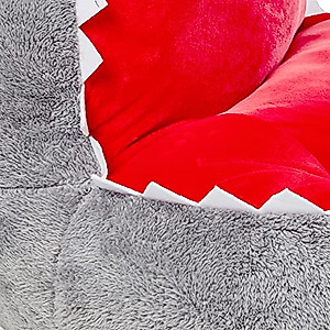Trend Lab Shark Toddler Chair Plush Character Kids Chair Comfy Furniture Pillow Chair for Boys and Girls, 21 x 19 x 19 inches