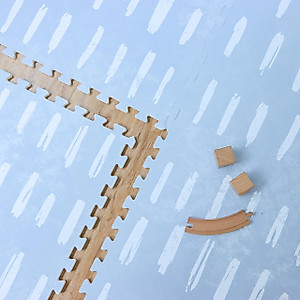 Little Landings Baby Play Mats for Floor - Shoreline (4x6ft) - Premium EVA Foam Play Mat for Babies & Toddlers - Perfect for Tummy Time, Crawling, Playroom - Stylish & Comfortable Kids Play Mat