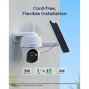 REOLINK Security Camera Wireless Outdoor, Pan Tilt Solar Powered with 2K Night Vision, 2.4/5 GHz Wi-Fi, 2-Way Talk, Works with Alexa/ Google Assistant for Home Surveillance, Argus PT w/ Solar Panel