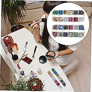 FRCOLOR 6 Boxes Nail Sequins Mettalic Nail Charm Nail Glitter Flakes Nail Art Sequin Nails Decoration Colored Aluminum foil Nail Art Decal Nail Decor Manicures Foils Accessories 3D Chunk