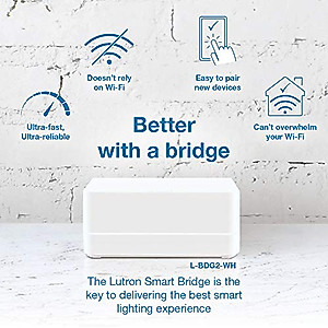 Lutron Caseta Smart Switch Starter Kit | Compatible with Alexa, Apple HomeKit, and the Google Assistant | P-BDG-PKG1WS | White