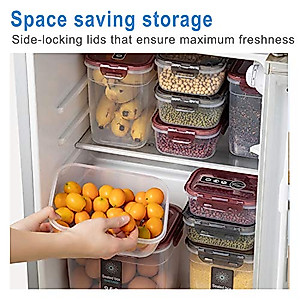 TINGFENG Cereal Containers Storage Set Airtight Food Storage Containers With Lids (6 Pack)