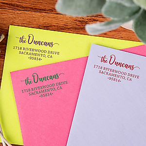 Personalized The Duncans Self-Inking Address Stamp and Ink with Name | Personalized Couples Address Stamps | Custom Rubber Address Stamp (Medium)