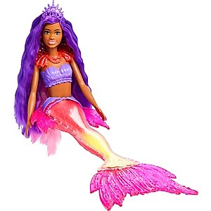 Barbie Mermaid Power Doll Set, Barbie "Brooklyn" Fashion Doll with Phoenix Pet & Accessories, Mermaid Toy with Interchangeable Fins