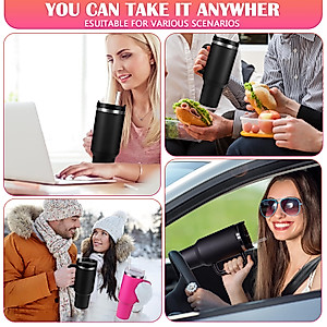 BELYQLY New Version 40oz Stainless Steel Vacuum Insulated Tumbler with Lid and Straw for Water, Smoothie and More, Iced Tea or Coffee (Black)