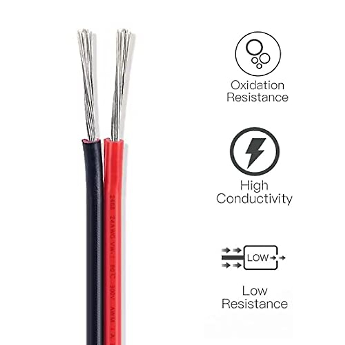 Dobertry RV Light Extension Cable Wire Cord for Led Interior Light Bar Strip Lights, 66ft 22awg Wires for RV Camper Motorhome Travel Trailer Cargo Van Cabinet Ceiling Dome Awning Porch underglow Light