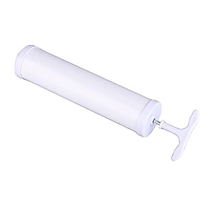 Mallofusa Hand Plastic Compressed Vacuum Space Manual Air Deflation Pump for Vacuum Seal Storage Bags White 9.3 x 1.5 Inch