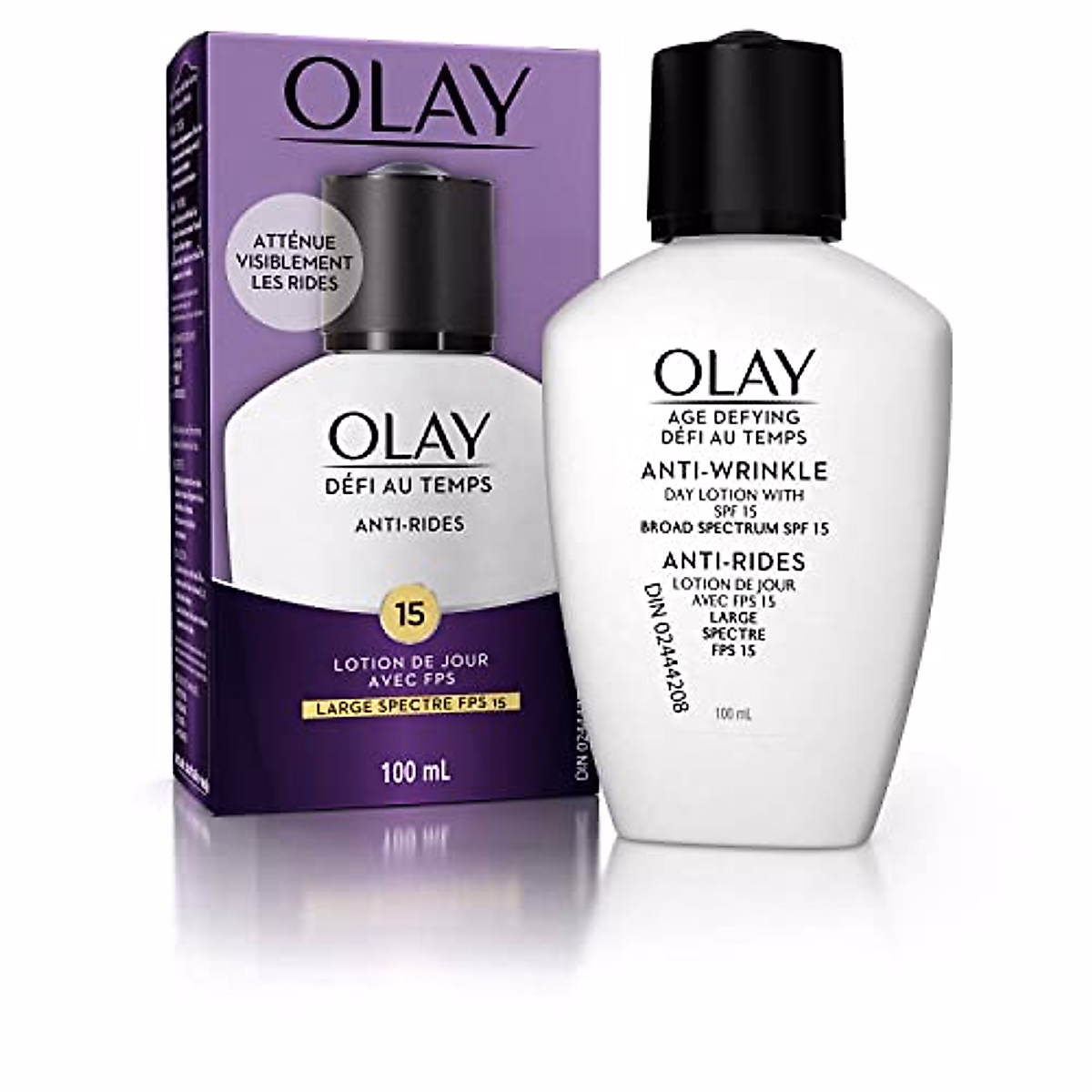 Face Moisturizer by Olay Age Defying, Anti-Wrinkle Day Lotion with Sunscreen, Broad Spectrum , SPF 15, 3.4 Oz. (Pack of 3) Packaging may Vary