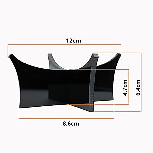 Vokoly 2pcs Acrylic Ball Display Stand - Holds Football Basketball Volleyball Soccer or Bowling Ball - Black Display Stand or Holder (SA49B-2)