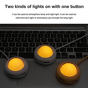 WJCCY Mini 4 USB Port Hub Extension Cable Splitter High Speed Transmission with LED Night Light for Computer Mobile Phone (Color : Yellow)