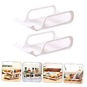 DOITOOL Plastic White Beverage Rack, 20 in L x 10 in W x 6 in H