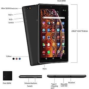 AOYODKG Android Tablet 8 inch 3GB RAM + 32GB ROM | 128GB Expandable, WiFi Tablet PC 1280X800 HD IPS Display, Quad-Core Bluetooth GPS Tablets