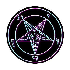 Waporwave Pentagram Seal Of Baphomet PopSockets PopGrip: Swappable Grip for Phones & Tablets