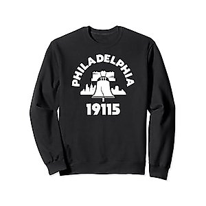Philly Neighborhood 19115 Zip Code Philadelphia Liberty Bell Sweatshirt
