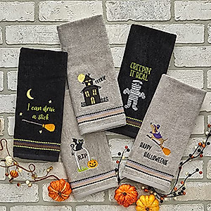 SKL Home by Saturday Knight Ltd. Drive A Stick Hand Towel (2-Pack), Black