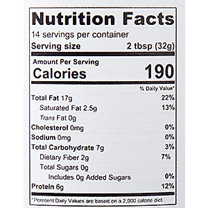 Spread The Love Almond Cashew Power Butter, 16 Ounce (All Natural, Vegan, Gluten-free, No salt, No sugar, No palm-oil, No-GMOs) (1-Pack)