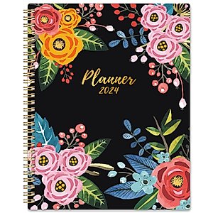 2024 Planner - Planner 2024 Weekly and Monthly, Jan. 2024 - Dec. 2024, 2024 Planner 8" x 10", 2024 Calendar Monthly Planner with Premium Thick Paper, Twin-Wire Binding, 12 Printed Tabs, Large Blocks,