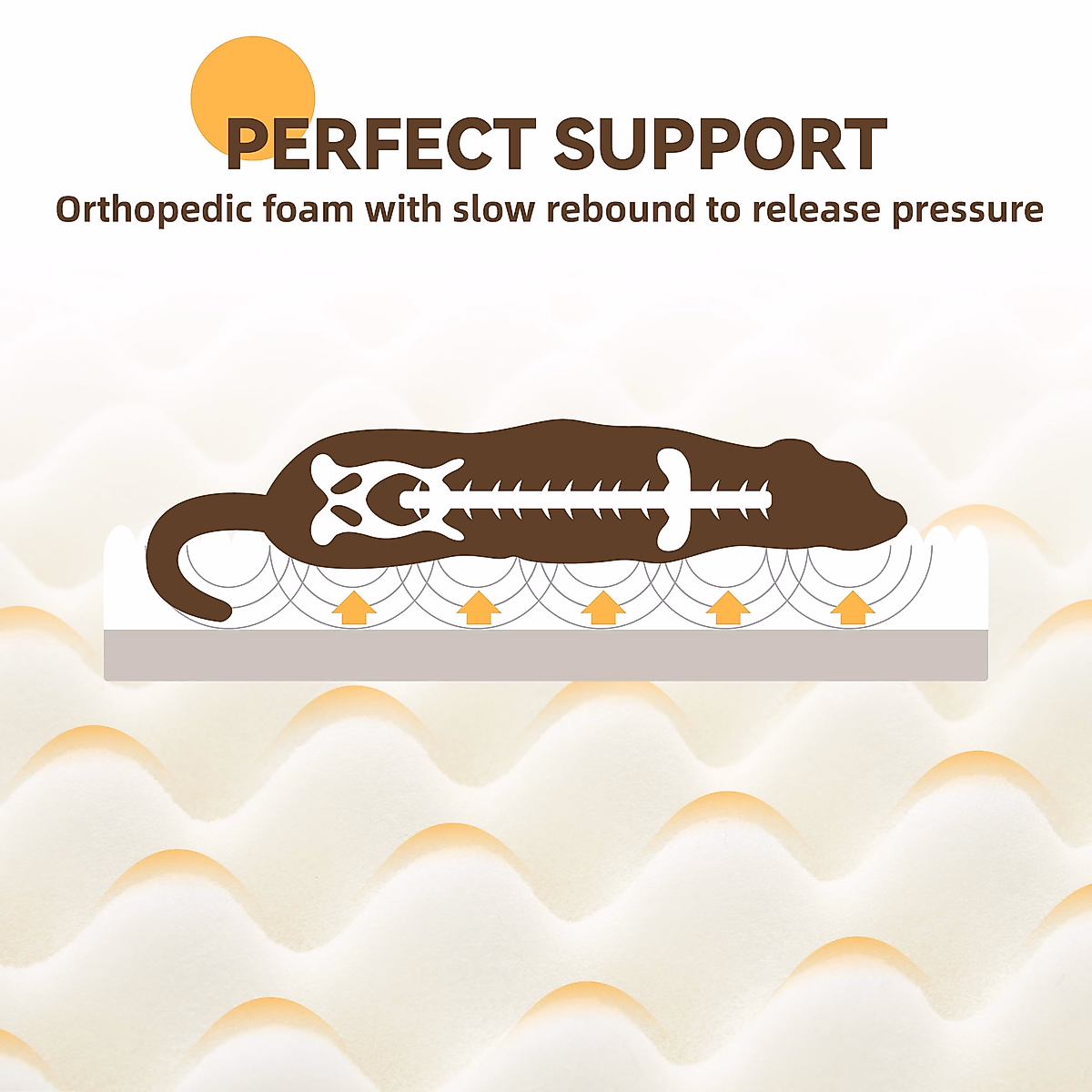 Miorun Dog Bed for Medium Dogs, Orthopedic Washable Oval Dog Couch Bed with Sides Soft Calming Sleeping Puppy Bed Durable Pet Cuddler with Anti-Slip Bottom, M