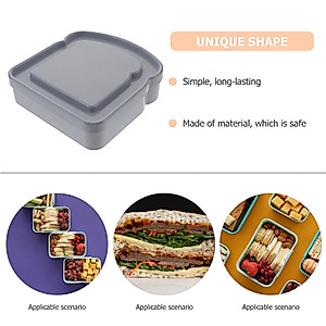 4 Pack of Sandwich Containers Reusable, Plastic Food Storage with Snap-Off for Fruit, Salad, Lunch Box Snacks and Food Storage