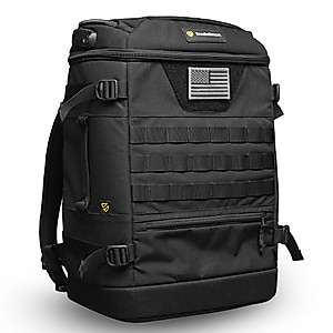 TradeSmart Range Backpack for Handguns, Ammo & Shooting Gear with 3 Lockable Compartments, Ear & Eye Protection Kit Optional