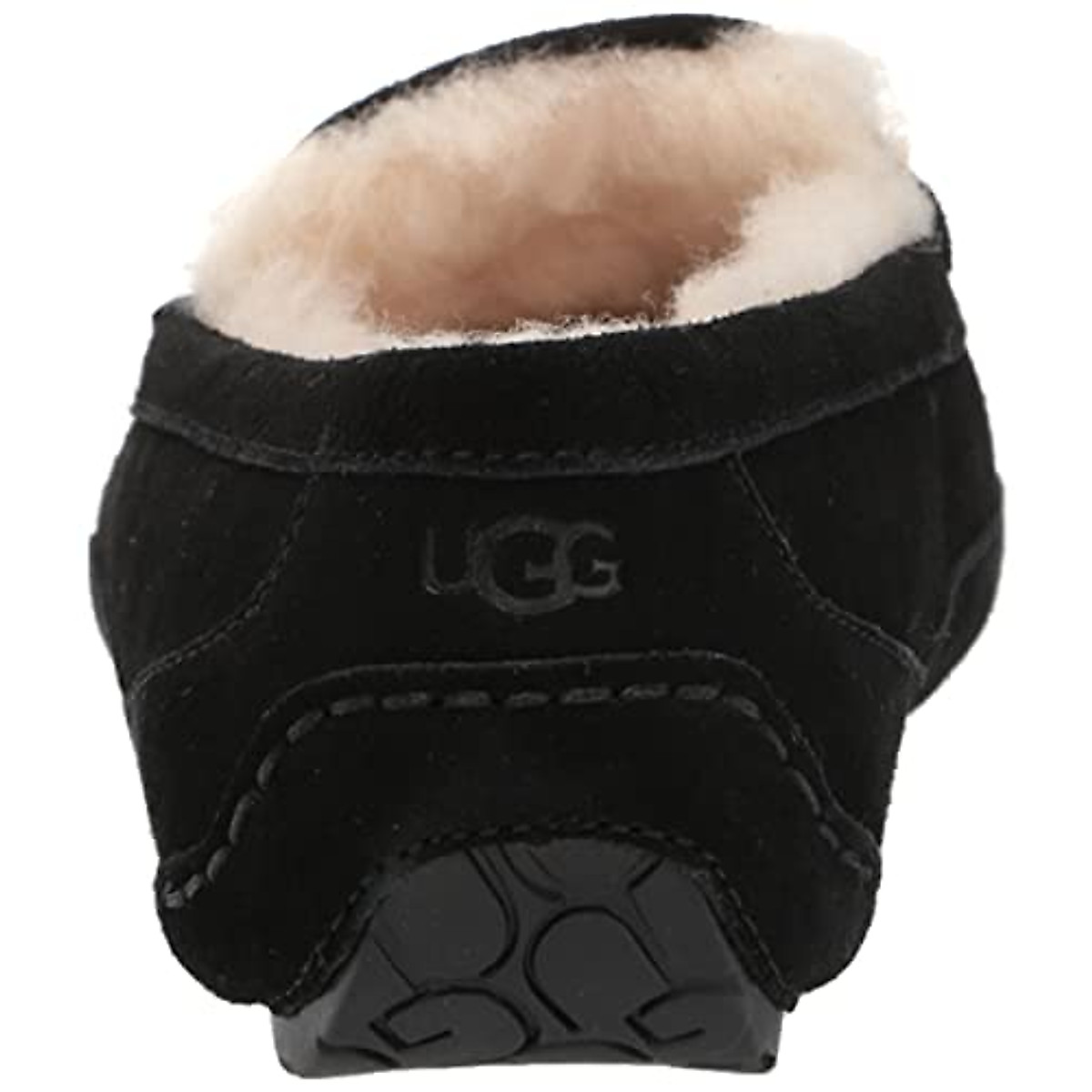 UGG Unisex-Child's Ascot Slipper, Black Suede, 6 M US