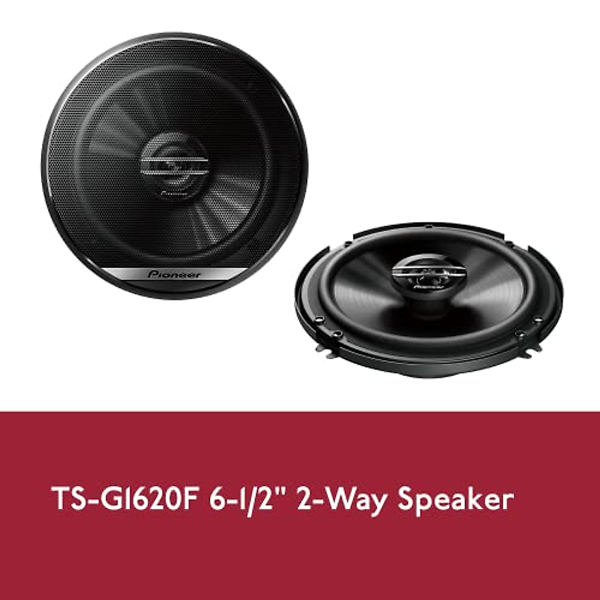 Pioneer TS-G1620F 6-1/2" 2-Way Coaxial Speaker 300W Max. / 40W Nom., 12.90In. X 7.40In. X 3.20In., BLACK