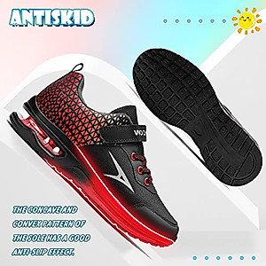 ASHION Boys Sneakers Kids Air Shoes Boys Girls Tennis Running Walking Shoes Arch Support Lightweight Breathable Sport Athletic 4,Big Kid
