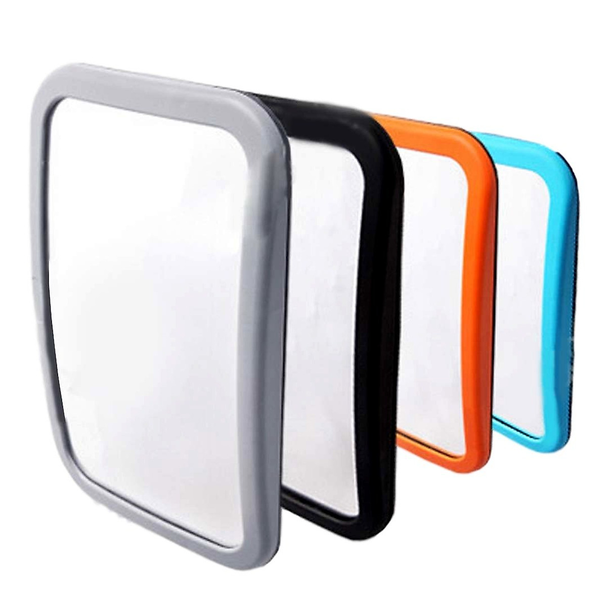 Bixon Baby Safety Mirror Orange – Shatterproof Back-Seat Wide Convex Mirror for Infants; Easy Fitting to Keep Baby in Sight, Clearer View with Allowed Rotation