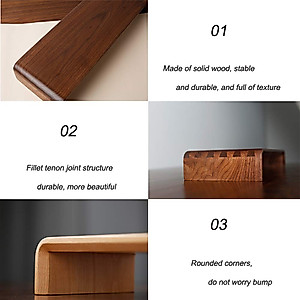 Display Stand, Living Room Decoration Stand,Computer Screen Riser Base,Desk Extension Rack,Desktop Keyboard Storage Organizer,Laptop Stand Base,Desktop Storage Rack,Solid Wood, Corner Tenon Structur