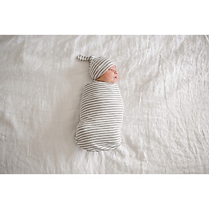 Baby Beanie Hat Top Knot Stretchy Soft"Everest" by Copper Pearl