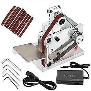 Diy Mini Belt Sander Electric Knife Apex Edge Sharpener Sanding Machine Belts Adapter Polisher Kits 7 Speed Diy Polishing Grinding Machine Power Tools Sander