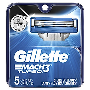 Gillette Mach3 Turbo 5 Ct (Packaging May Vary)