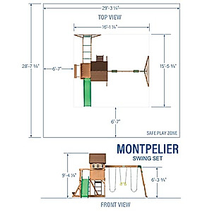Backyard Discovery Montpelier All Cedar Wood Playset Swing Set