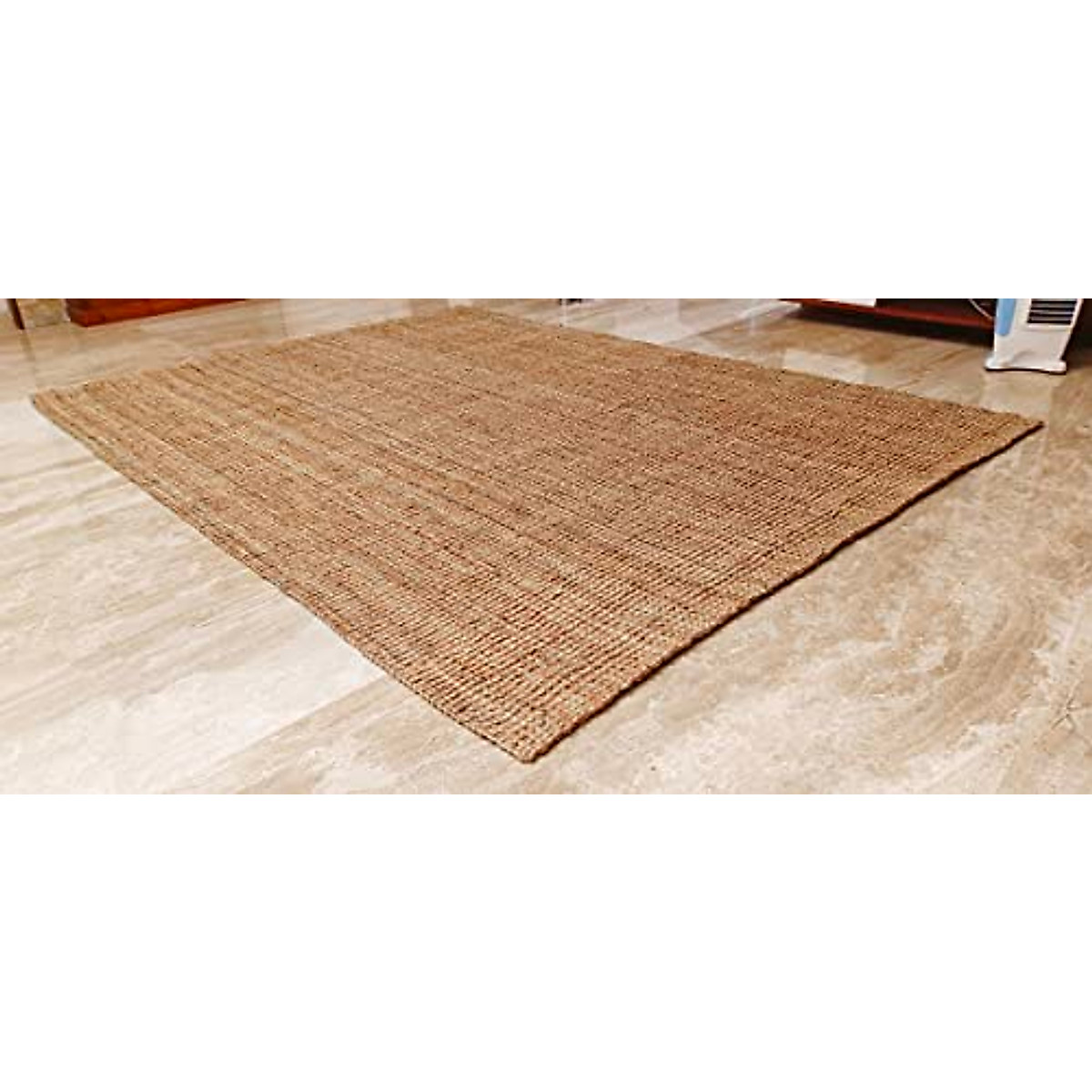 Natural Jute Boucle 2x3' Doormat, Hand Woven & Reversible for Living Room Kitchen Entryway Rug, Jute Burlap Braided Rag Rug, Farmhouse Rag Rug, Rustic Rug, Natural Look Rug