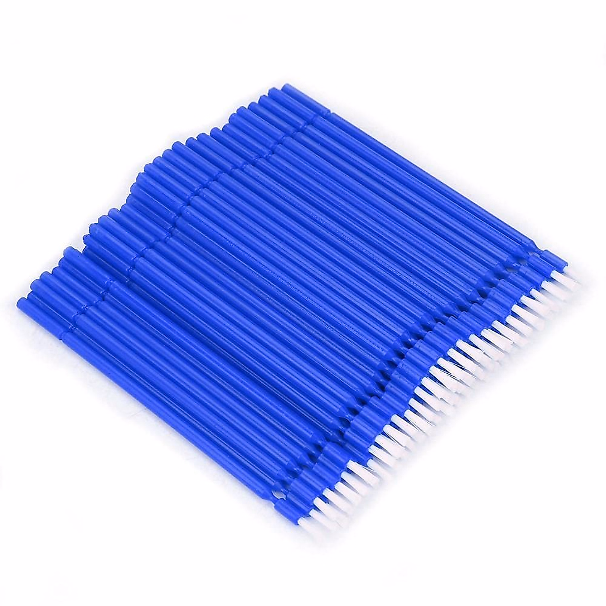 SeeFDENT 100pcs/Pack Blue Dental Micro Brush Disposable Material Applicators Dental Materials Long Eyelash Brush Makeup Tool（Blue Color）