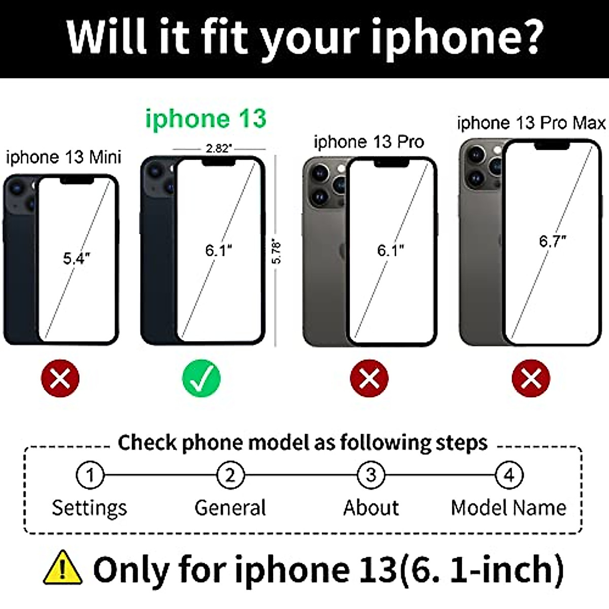 CASEOWL Compatible for iPhone 13 Wallet Case Magnetic Detachable-2 in 1 Mandala Embossed Flip Leather Wallet Case for Women Girls [RFID Blocking]with Card Holder, Hand Strap for iPhone 13 2021(Black)