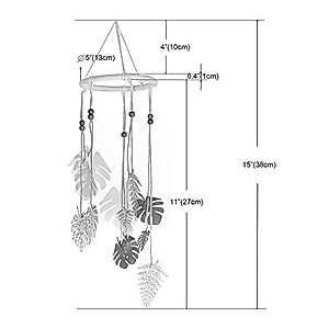 Roser Life Hanging Mobile Art⎮Baby Mobile⎮Sky Mobile⎮Eclectic Decor⎮Handmade Nursery Crib Boy Girl Kids Infant Adult Ceiling Home Outdoor Garden Green Cactus Decorations (Pack of 1)