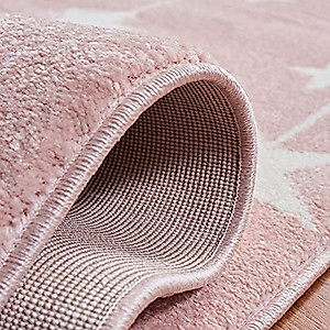 Safavieh Carousel Kids Collection 4' x 6' Pink/White CRK195U Koala Hug Nursery Playroom Area Rug