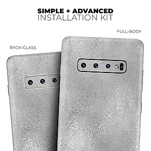 DesignSkinz Distressed Silver Texture v11 Protective Vinyl Decal Wrap Skin Cover Compatible with The Samsung Galaxy S20 (Screen Trim & Back Glass Skin)