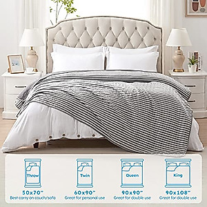 Cozymaker Cooling Throw Blanket for Couch Summer Air Chill Blankets & Throws for Hot Sleepers Lightweight Cozy Gray Cold Blankets Reversible Side for Sofa