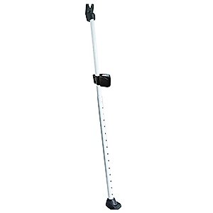 SECURITYMAN 2-in-1 Door Security Bar with Alarm & Sliding Door Stopper Security Bar with 120db Loud Alert Siren - Durable & Rugged Iron, (Protects Against Scratches), White 2021 Model (SECURITYBARS)
