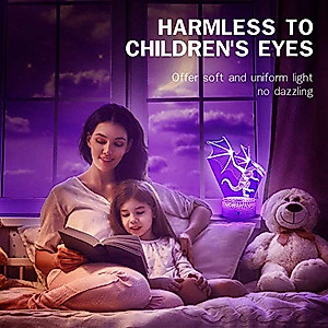 Menzee Dragon Lamp Dragon Night Light Kids Night Light, Perfect Birthday Christmas Dragon Gifts Dragon Toys for Girls Boys