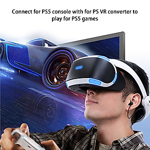 Game VR Adapter with LED Indicator Design Power On Blue, USB3.0 Connection Port Stable, Host VR Conversion Cable, Plug and Play Suitable for Playing Physical Games