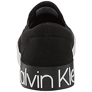 Calvin Klein Men's RYOR Sneaker, Black Canvas 962, 8