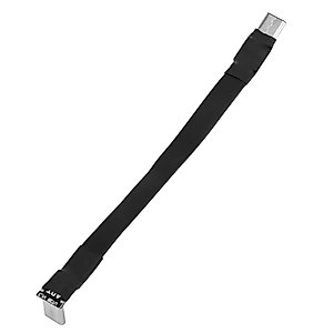 Dciustfhe USB 3.1 Type C to Type C Extension Cable 90 Degree FPC FPV Ribbon Flat USB C Cable 3A 10Gbps EMI Shielding,10cm