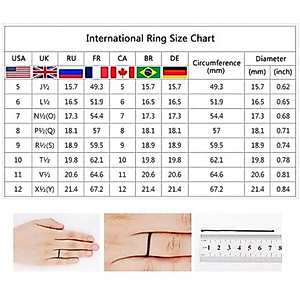 2-in-1 Simulated Diamond Ring for Women Zirconia Proposal Ring CZ Engagement Wedding Band (as Show, XXL)